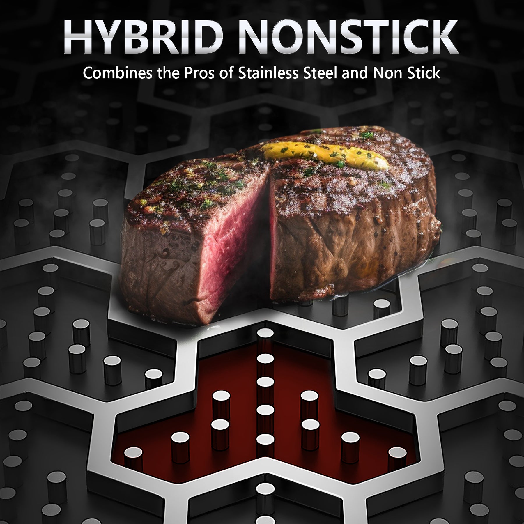 MICHELANGELO 12.5 Inch Stainless Steel Woks & Stir-fry Pans with Stay ...